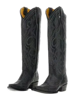 MEXICANA Fantasia 17 Embroidered Leather Boots - Black