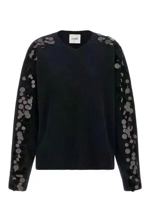 NUDE Sequin-embellished V-neck Sweater - Blue