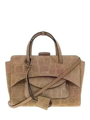 HIDESINS M Flap Crocodile-effect Tote Bag - Neutrals