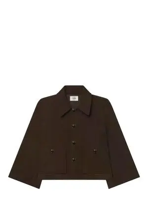 FRAME Pointed-collar Swing Jacket Brown