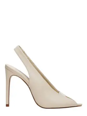 Steve Madden Sasha Peep Toe Heels - Bone