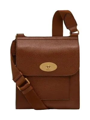 Mulberry Small Antony Leather Messenger Bag Brown