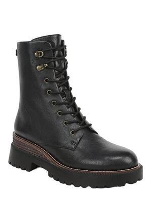 Sam Edelman Gemma Leather Combat Boot - Black