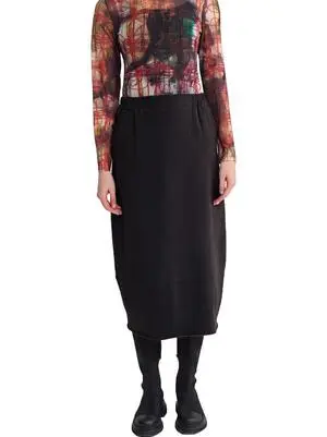 LUUKAA Marta Fleece Cocoon Skirt - Black