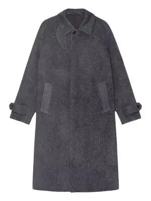 Nn07 Throat-latch Single-breasted Coat - Grey
