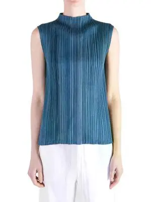 Issey Miyake Mellow Sleeveless Top - Blue