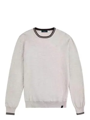 FAY Elbow-patch Tipped-trim Sweater - Neutrals