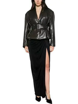BALMAIN Draped Side-slit Skirt