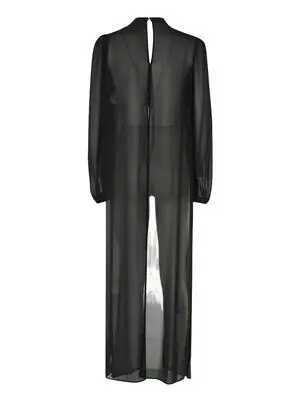 Elisabetta Franchi Blouse In Georgette Fabric - Black
