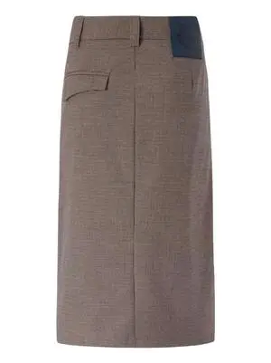 PINKO Calf-length Wrap Skirt With Check Pattern