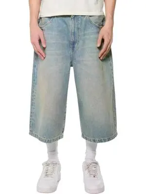 LLC Faded Distressed Shorts - Blue