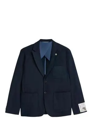 Scotch & Soda Pierce Herringbone Blazer - Blue
