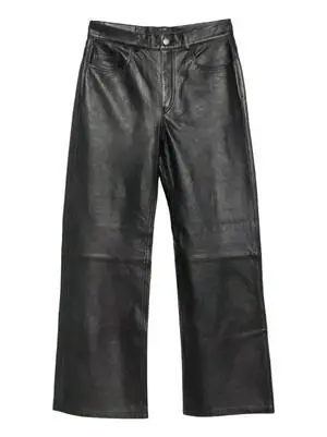 HAIKURE Leather Wide-leg Trousers