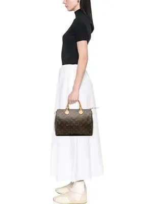 LOUIS VUITTON 1990 Monogram Speedy 30 Boston Bag - Brown