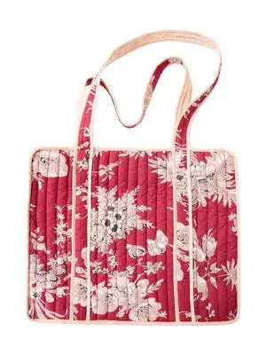 INARA Shiraz Bouquet Tote Bag - Red