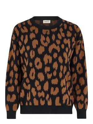 SUGARHILL BRIGHTON Brown Myla Sweater Leopard