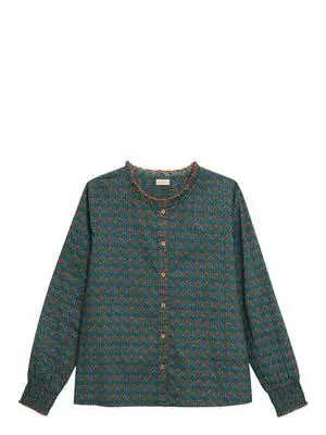 INARA Cinnamon Dusk Cotton Top - Blue