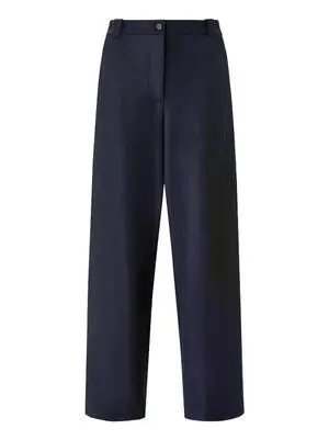 Pinko Logo-patch Straight-leg Trousers - Blue