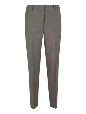 Peserico Pressed-crease Tailored Trousers - Grey