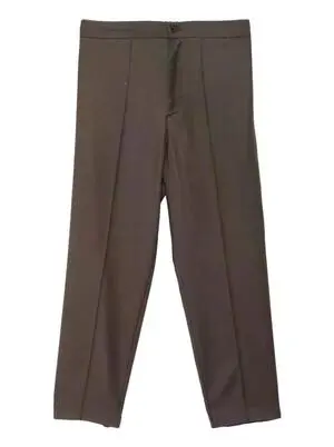 COSTUMEIN Pressed-crease Elasticated-waist Trousers - Brown