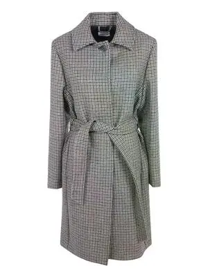 P.a.r.o.s.h Houndstooth Belted Coat - Neutrals