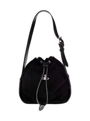 VIVIENNE WESTWOOD Stacey Leather-trim Bucket Bag - Black