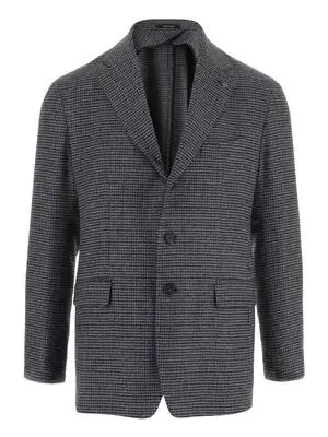 Tagliatore Houndstooth-pattern Blazer - Grey