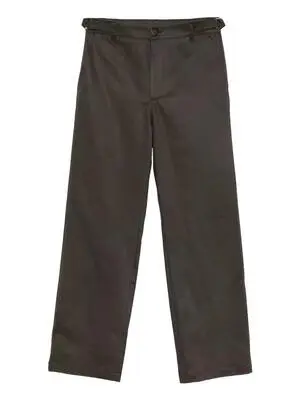 AMARANTO Flap-pocket Straight-leg Trousers - Brown