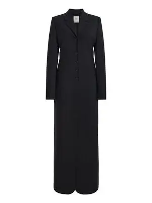 Calvin Klein Jade Single-breasted Wool Coat - Black