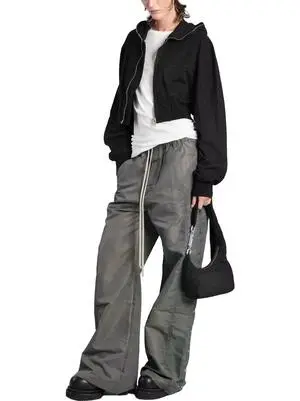 RICK OWENS Press-stud Drawstring Wide-leg Trousers