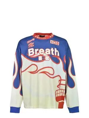 BREATH Racing Graphic-print Long-sleeve T-shirt - Blue