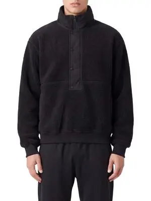 ENTIRE STUDIOS High-neck Half-zip Fleece Jacket With Elasticated Cuffs - Grey