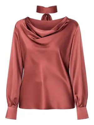 Max Mara Blusa In Raso Di Seta - Red