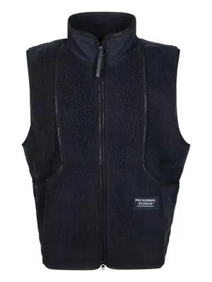 PAS NORMAL STUDIOS Off-race Pile Fleece Vest - Nero