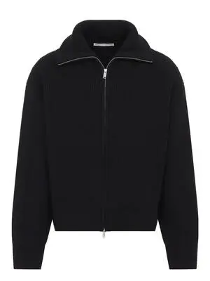 Studio Nicholson Rib Zip-through Merino Wool Jumper - Black