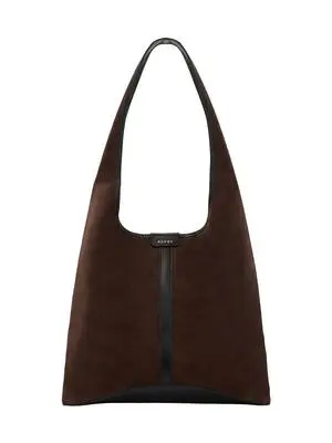 Soeur Sleek Mini Leather Crossbody Bag - Brown