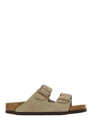 BIRKENSTOCK Arizona Suede Slippers - Grey