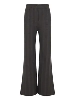 Acne Studios Acne Studios Pinstripe Wool Straight-Leg Pants For Women Brown