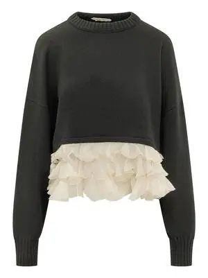 Alberta Ferretti Merino Wool Knit Sweater - Nero