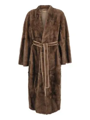 NOUR HAMMOUR Nour Hammour Women's Notched Revers Fur Patch Pocket Jacket