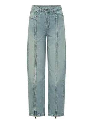 ROTATE BY BIRGER CHRISTENSEN Straight Denim Jean - Light Blue