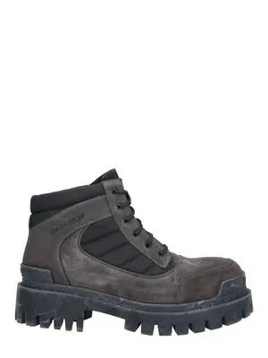 Balenciaga Balenciaga Men's Calf Leather Lace-Up Boots Brown
