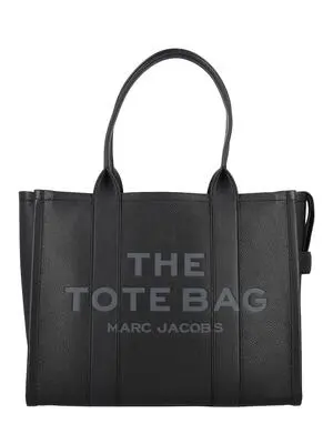 MARC JACOBS Marc Jacobs Large Grained Leather Tote Handbag With Logo Detail