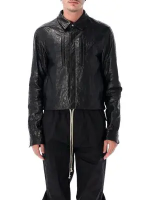 RICK OWENS Rick Owens Men's Leather Cropped Jacket