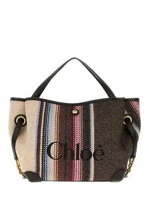 CHLOÉ Chloe Chlo Clover Small Fabric Handbag With Golden Hardware