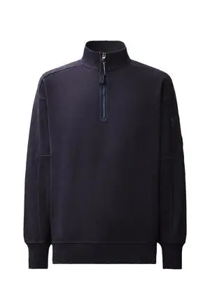 C.P. COMPANY CP Company Matte Lens Half-Zip Sweater With NFC Technology Blu