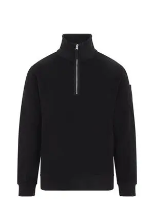 C.P. COMPANY Cotton Polo Sweatshirt - Black