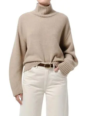 Citizens Of Humanity Scout Wool & Cashmere Turtleneck Sweater - Fawn