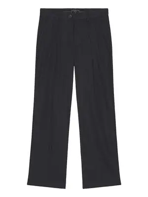 PERCIVAL Pleated Leg Trousers - Navy