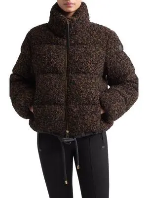 Moncler Trascendance Bouclé Quilted Jacket - Brown